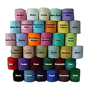 PRI Pacific Rim International Set of Four Fleece Polo Wraps, Sand Beige/Khaki/Tan, Horse Size