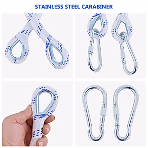 Rope Ladder,26.2 Feet Emergency Fire Escape Ladder Flame Resistant,Safety Balcony Fire Ladder with Hooks,Fast to Deploy Portable and Reusable 3 Story,Weight Capacity up to 2000 Pounds