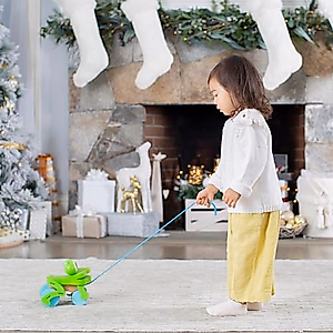 Melissa & Doug First Play Frolicking Frog Wooden Pull Toy - Developmental Duck Pull Toy For Toddlers Ages 1+