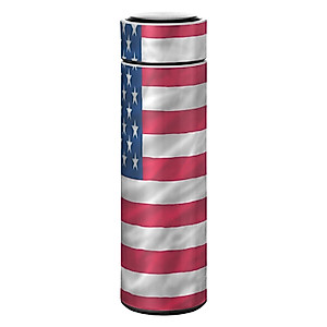 Sletend Water Bottle American Usa Flag Keeps Liquids Hot or Cold,BPA-Free Vacuum Insulated Stainless Steel Water Bottle for School Girls Boys 16oz