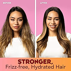 OGX Frizz-Free + Keratin Smoothing Oil Shampoo, 5 in 1, for Frizzy Hair, Shiny Hair