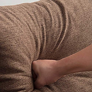 Mupple Loveseat Couch for Small Apartment with Two Loose Back Cushions and Comfortable Seat Cushion (Brown)