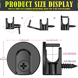 Lewufe Outdoor String Lights Hangers, Christmas Light Clips, Lights Hanger Hooks for Hanging Christmas Light, Fairy Lights, Outdoor Patio Lights, 30 Pack, Black