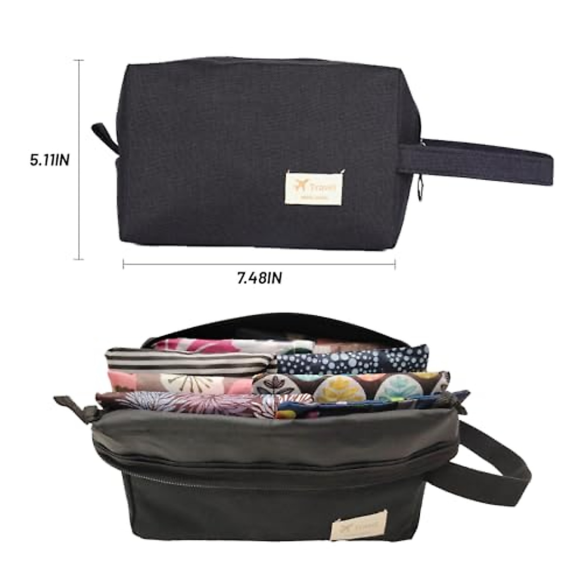 Harlang Heavy Duty Reusable Grocery Shopping Bag, Replace Paper and Plastic Bags Large, Strong, Waterproof, 50lbs Washable Recycle Bags Animal Pattern, 12 Pack w 1 Storage Bag