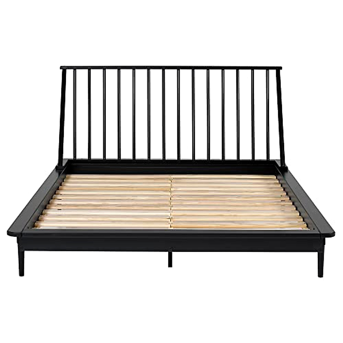 Walker Edison Lennon Platform, Queen (U.S. Standard), Black