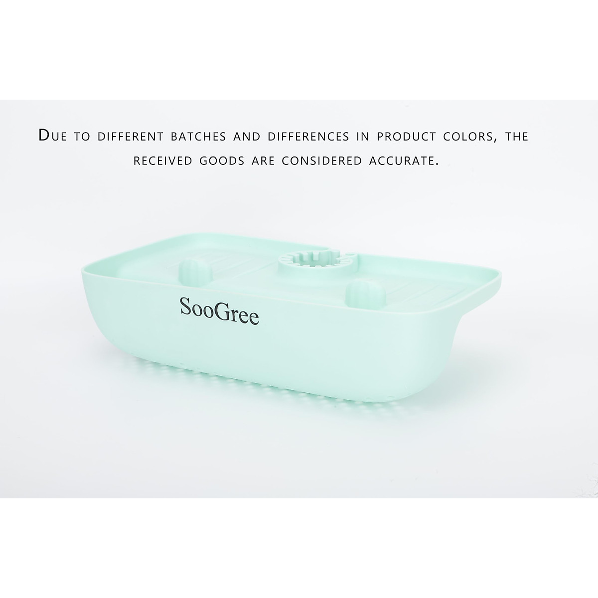 SooGree Faucet Hanging Sink Rack,Soap Sponge Holder Drain Shelving for Bathroom, Silicone Kitchen Storage Rack,Multifunctional Drainage Hole Durable Slope Design Storage Toiletry (Green)