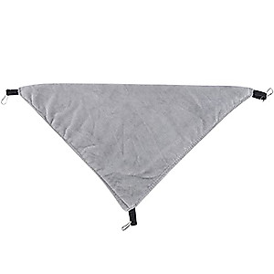 Tnfeeon Small pet Triangle Hammock, Squirrel Hamster Sugar Glider Guinea Pig Hanging Bed Nest Comfortable(Gray)