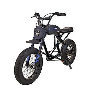 M Massimo 20" Fat Tire E-14 Urban Runner Electric Bike for Adults 48V 750W LED Headlight Taillight Full Suspension Range 43 MI 5 Speed Electric Motor 7 Speed Manual Shimano Gears, e Bike