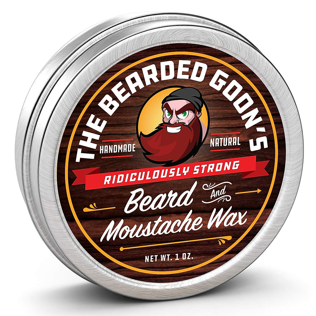 The Bearded Goon Ridiculously Strong Mustache and Beard Wax (2 Tins) - 100% Natural, All-Day Styling Control with Ultra-Strong Hold, 1 oz. each…