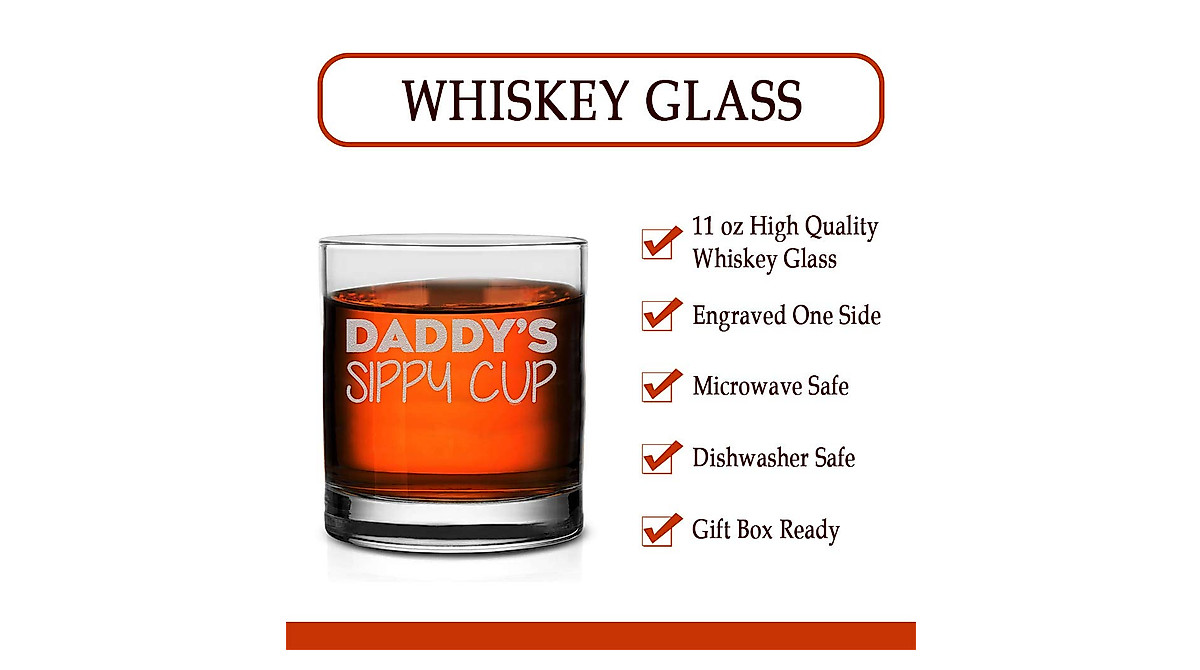 Veracco Daddy's Sippy Cup Whiskey Glass - Perfect Gift for Dad