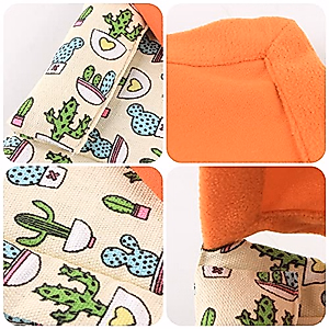 Bearded Dragon Bed with Pillow Lizard Sleeping Bag Blanket Soft Warm Hideout Terrariums Accessories for Reptile Lizard Bearded Dragon (Orange)