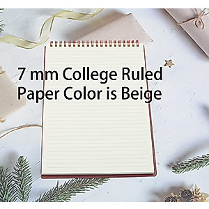 Yansanido Top Bound Spiral Notebook, 4 Pcs B5 Thick Plastic Hardcover 7mm College Ruled 4 Color 80 Sheets -160 Pages Journals for Study, Work, Travel and Notes (Dark Color)
