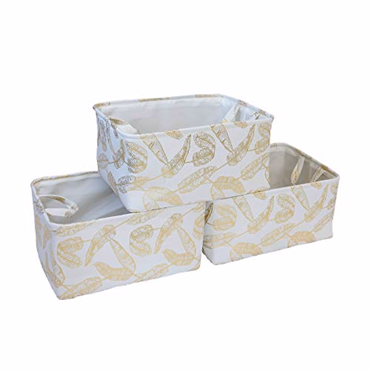 baskets for storage/Organizing Bins with Handles/Foldable Storage Bins/Storage Basket/Storage Box(white, 15.74*11.81*7.87 inches)