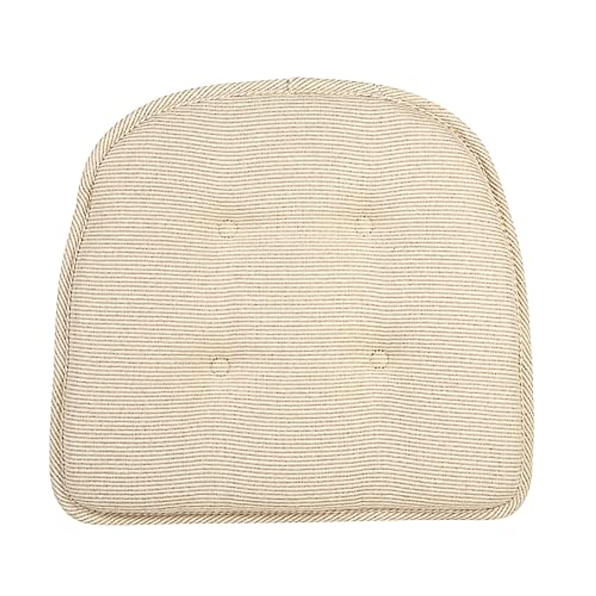 Klear Vu Omega Non-Slip Universal Chair Cushions for Dining Room, Kitchen and Office Use, U-Shaped Skid-Proof Seat Pad, 15x16 Inches, 4 Pack, 14 Natural