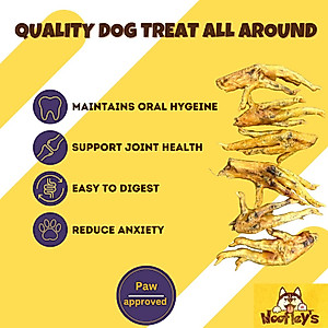 Woofley's Chicken Feet (60 Count) -Made in USA - Chicken Feet Dog Treats - Natural Dog Chews and Treats