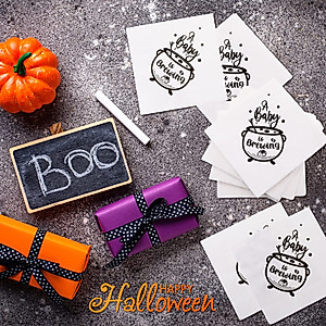 Halloween Baby Shower Napkins, A Baby is Brewing Baby Shower Decorations Halloween Baby Napkins Shower Gender Reveal Party Decorations Halloween Baby Shower Disposable Napkins 5 x 5 In (100 Pcs)
