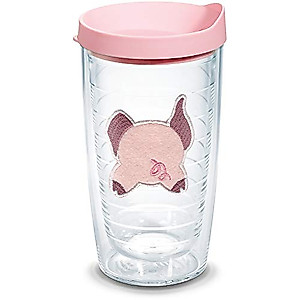 Tervis Front & Back Pig Made in USA Double Walled Insulated Tumbler Travel Cup Keeps Drinks Cold & Hot, 16oz, Clear
