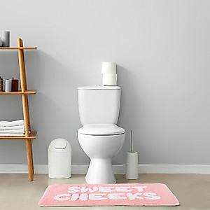 DHUJBFF Sweet Cheeks Bath Mat for Tub - Trendy Cute Pink Bath Mats for Girls, Anti Slip Funny Bath Rugs for Bathroom, Blush Pink Bathroom Decor Accessories, Hypebeast y2k Room Decor