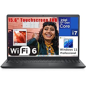 Dell 2023 Inspiron 15 3530 15.6" Touchscreen FHD Business Laptop Computer, 13th Gen Intel 10-Core i7-1355U up to 5.0GHz, 16GB DDR4 RAM, 1TB PCIe SSD, WiFi 6, Bluetooth, Carbon Black, Windows 11 Pro