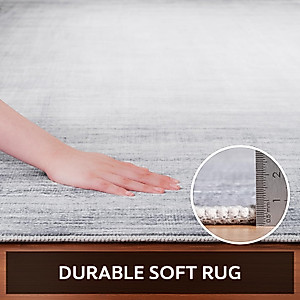 5x7 Area Rugs for Living Room, Machine Washable Non Slip Area Rug Modern Abstract Indoor Rug Carpet Ultra Soft Rugs for Bedroom Dining Room Playroom Bedside Office, Grey