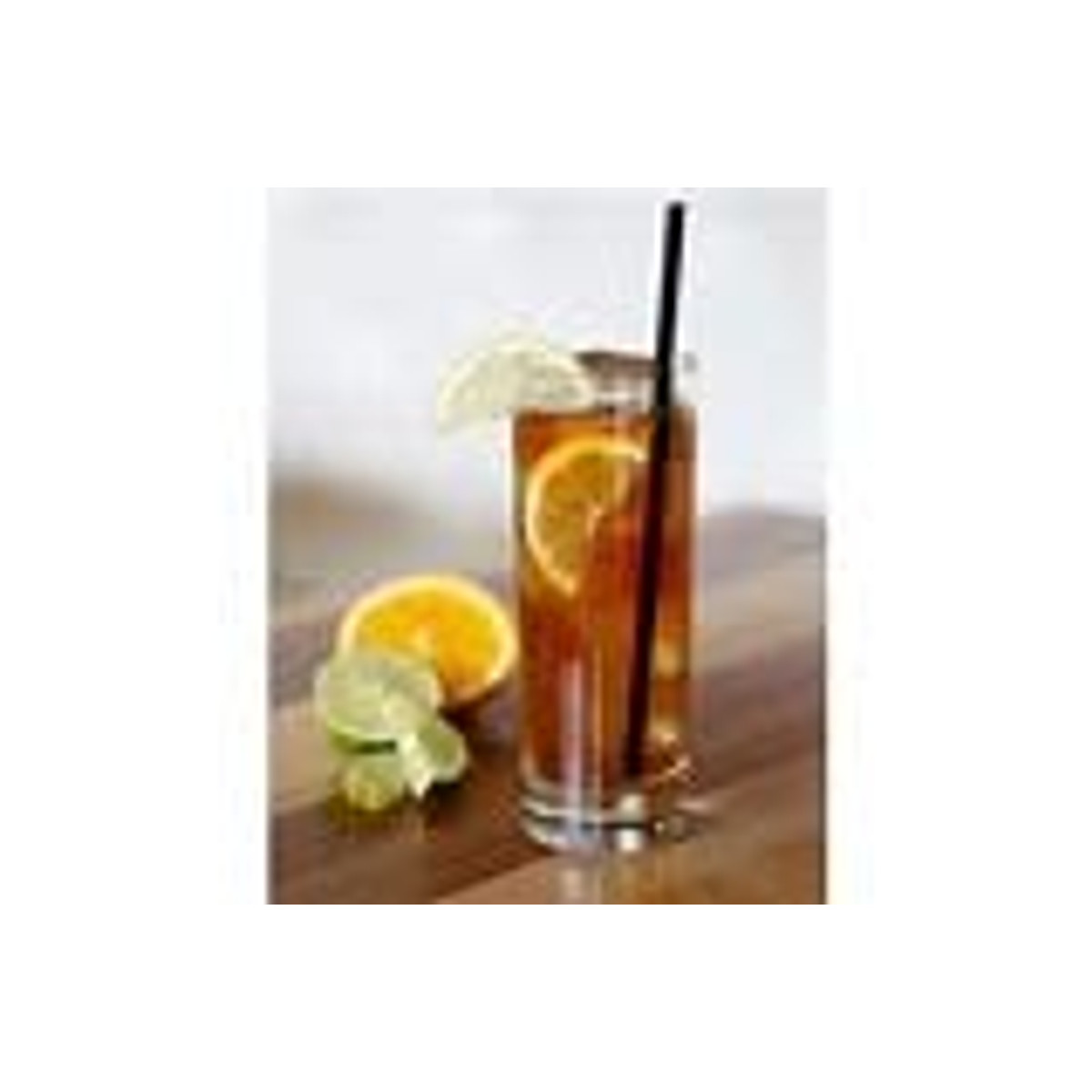 150 pack of 12" BLACK Plastic Disposable Drinking Straw Wrapped