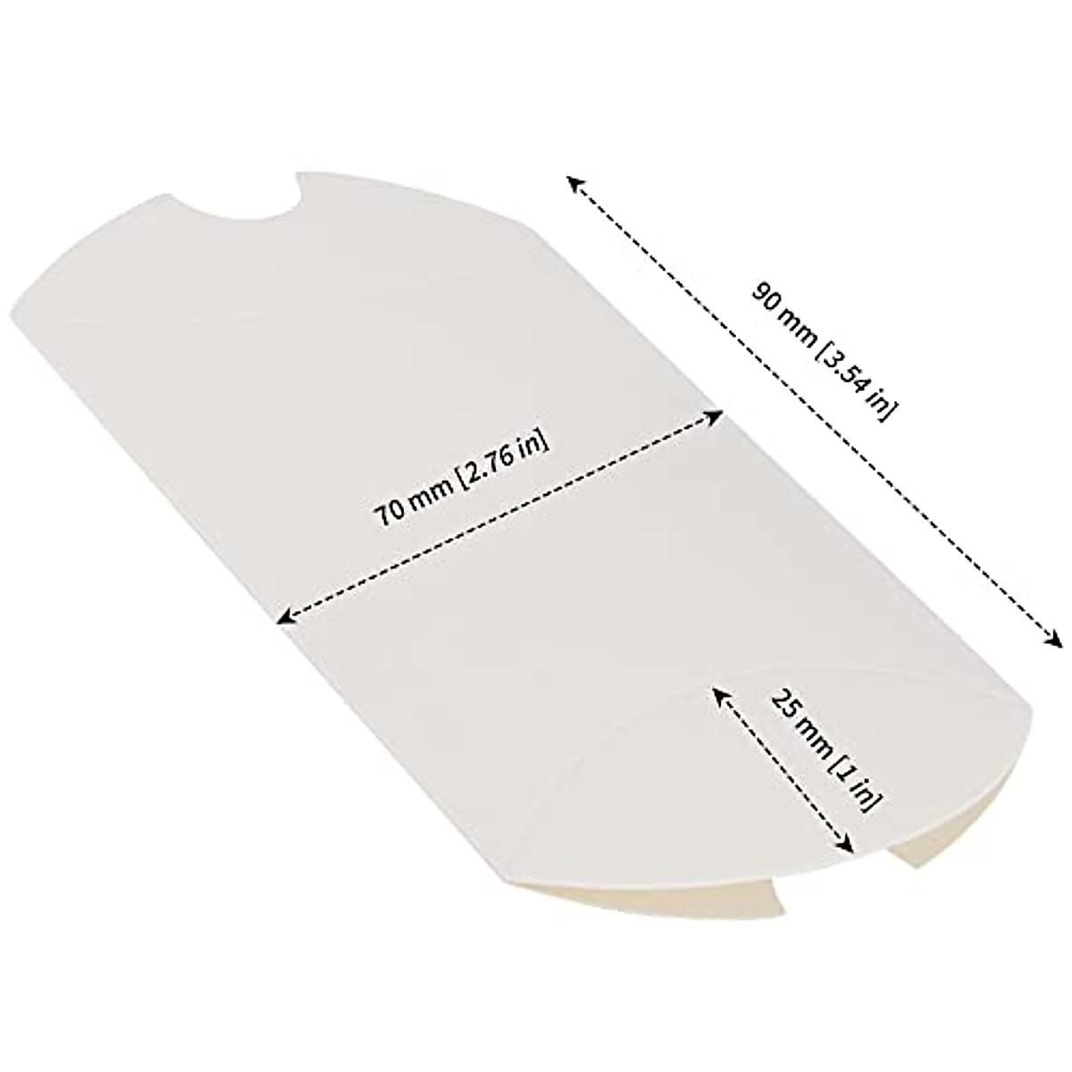 MANCHAP 200 PCS 3.5 x 2.5 Inch White Kraft Paper Pillow Boxes, Small White Pillow Candy Box with 2m Jute Twines, Pillow Gift Boxes Thank You Treat Boxes for Party Favors, Proposal, Wedding