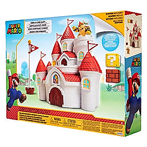 Super Mario Mushroom Kingdom Castle Playset with Exclusive 2.5” Bowser Figure