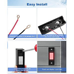 ULXIOM Garage Door Wall Button Fits for Genie 29599S Wired Series II, Lighted Push Button Garage Door Opener, 2Packs