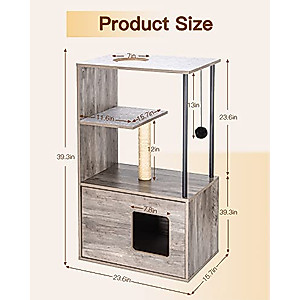 Self Cleaning Cat Litter Box, Automatic Litter Box Wi-Fi Enabled Smart Robort with 24H App Remote Control, Low Noise, Odor Removal, 78L Large Space for Multiple Cats