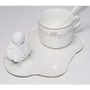 2pcs Acrylic Coaster, Acrylic Desk Coaster, Transparent Coaster for Desk, Transparent Irregular Coast, Clear Desk Coasters, Drink Cup Coasters Table Ornaments for Kitchen, Bar, Dining Table