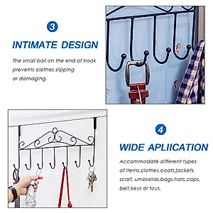 SSAWcasa Over The Door Hooks, 2 Pack Door Hanger Hook, Over Door Towel Rack for Bathroom, Door Coat Hanger Organizer, Back of Door Hooks for Hanging Clothes