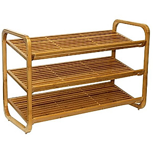Oceanstar 3-Tier Bamboo Shoe Rack, Brown