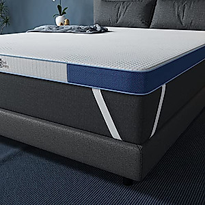 BedStory Extra Firm Mattress Topper Queen, 4 Inch Deep Sleep Memory Foam Mattress Topper for Pressure Relief, High-Density Foam Provides Extra Lumbar Support, 40 Days Trial