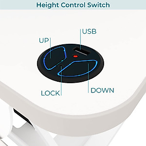 VERSADESK 36" Wide UltraLite Electric Height-Adjustable Standing Desk Converter, Sit to Stand Desktop Riser, Keyboard Tray, USB Port, Holds 40 Lbs, White