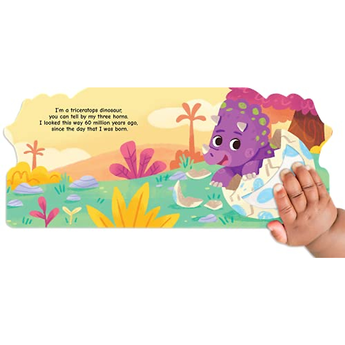Dino Days with Triceratops - Touch and Feel Board Book - Sensory Board Book