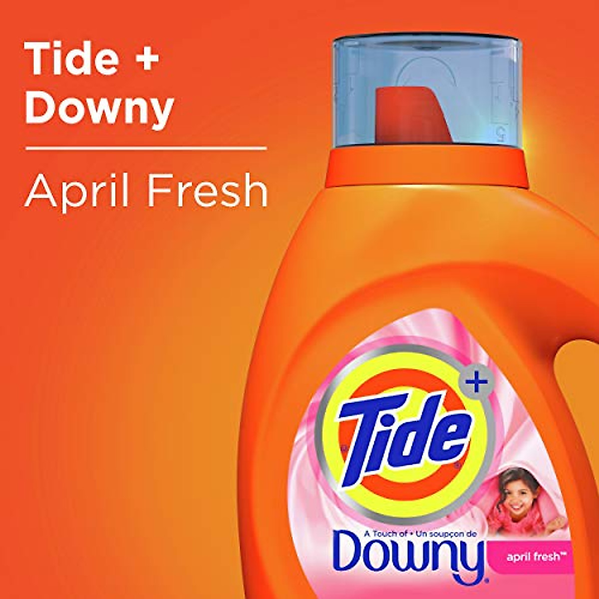 Tide Laundry Detergent Liquid Soap With Touch Of Downy, April Fresh, 74 Loads, 115 Fl Oz