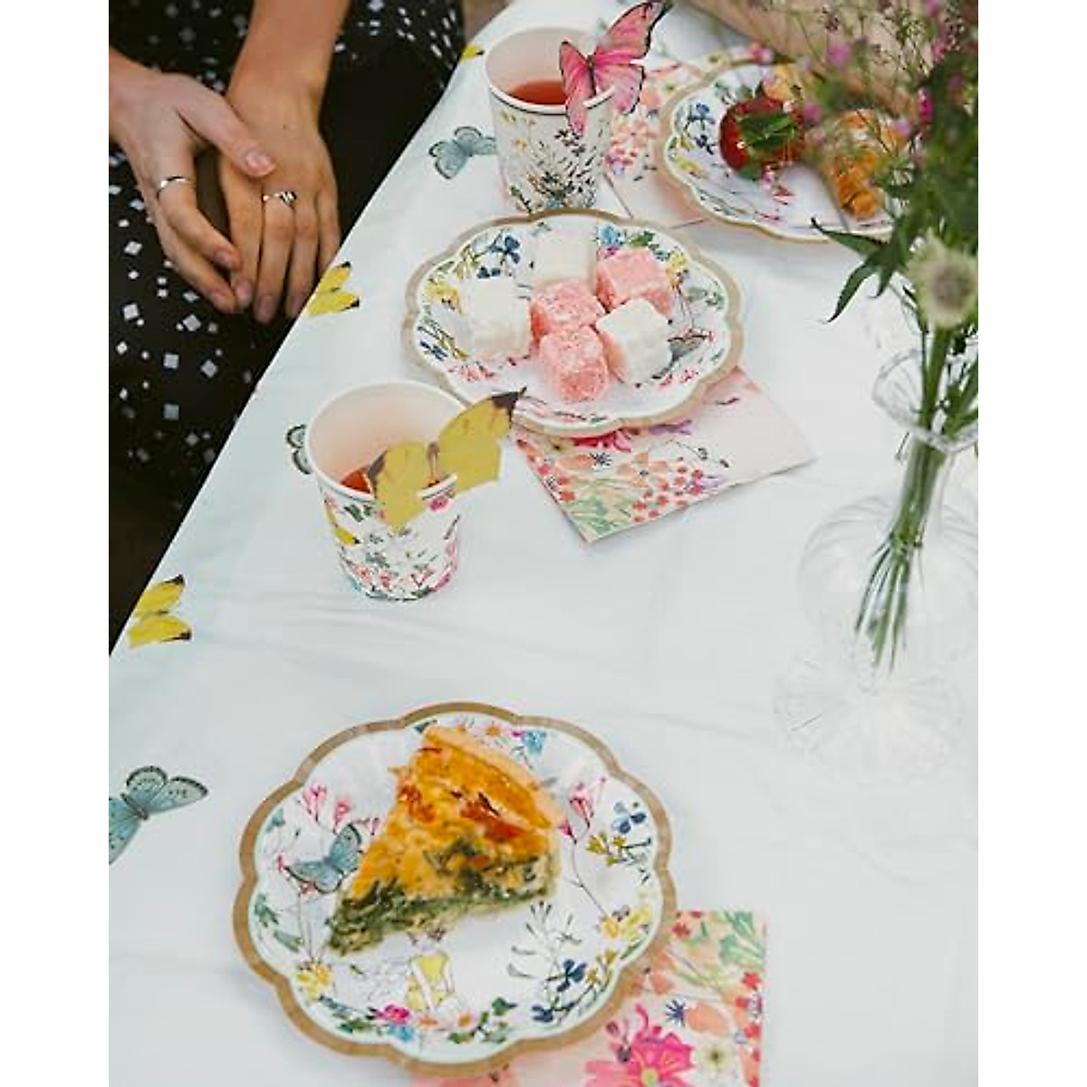 Talking Tables Fairy Party Decorations and Disposable Tableware for 16 Guests | Butterfly Bunting, Tablecloth, Cups, Plates and Napkins | for Kids Birthday, Mother's Day, Afternoon Tea, Baby Shower