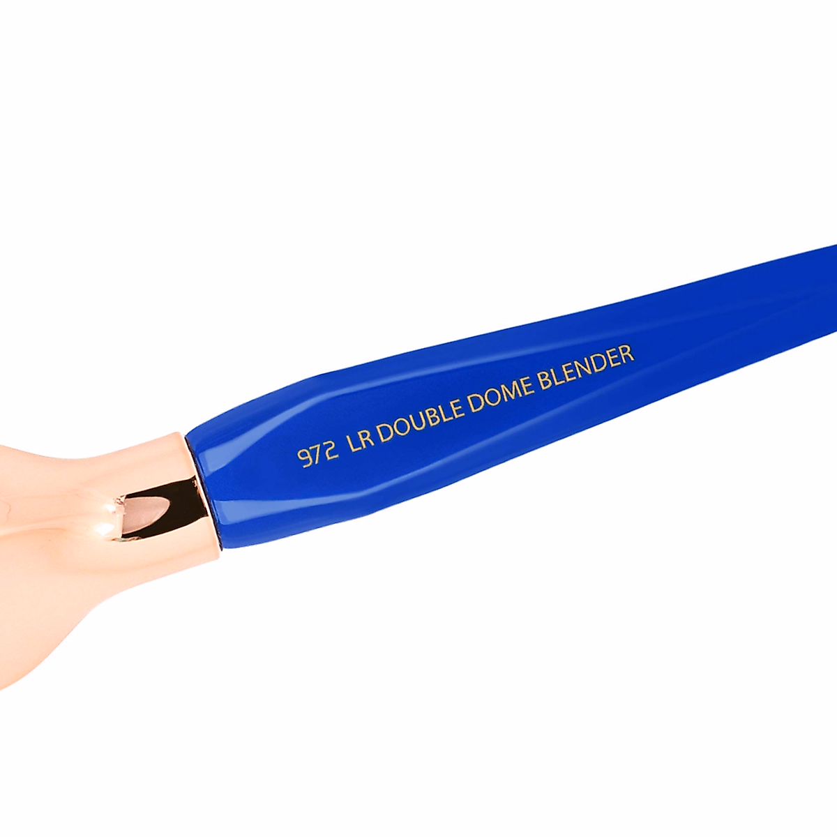 Bdellium Tools Professional Makeup Brush - Golden Triangle 972 Large Rounded Double Dome Blender - With All Vegan and Soft Synthetic Fibers, For Foundation Application & Blending (Blue, 1pc)