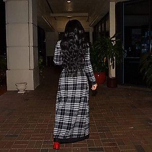 Sexy Two Piece Outfits for Women - Long Sleeve Open Front Cardigans + Skinny Pants Suits with Belt Large Black Grey