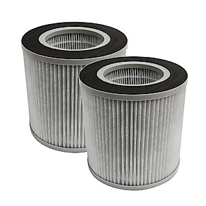 PUREBURG Replacement Filters Compatible with MEGAWISE EPI235A Air Purifier,2-Pack H13 HEPA 3-Stage Filtration Activated Carbon Air Clean Dust VOCs Odor