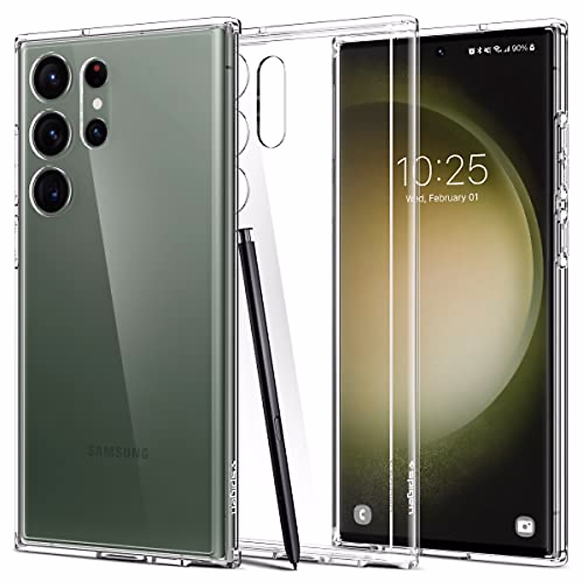 Spigen Ultra Hybrid Designed for Galaxy S23 Ultra Case (2023) - Crystal Clear