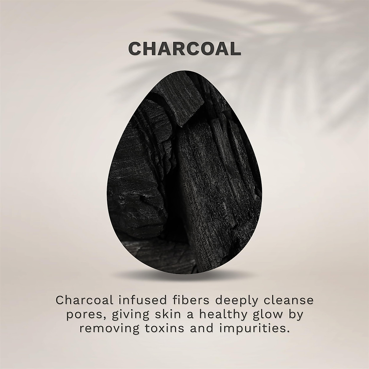 KOL Face Scrubber, Charcoal Infused Exfoliating Facial Cleansing Pads, Disposable Exfoliator Face Sponge for Daily Cleaning and Makeup Removal, 6 Count