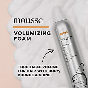 Brocato Mousse Volumizing Foam by Beautopia Hair: Natural Volume Soft Styling Foam for Curly and Textured Hair - 8.5 oz