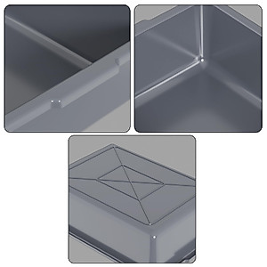 Vadidiya 24 L Plastic Utility Bus Tub, Large Commercial Bus Boxes, Gray, 4 Packs