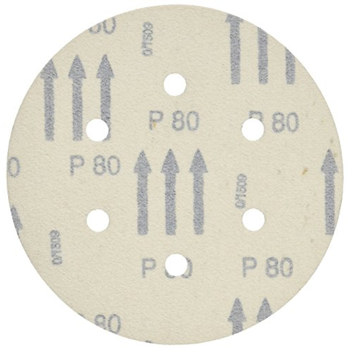 BOSCH SR6R080 5-Piece 80 Grit 6 In. 6 Hole Hook-And-Loop Sanding Discs