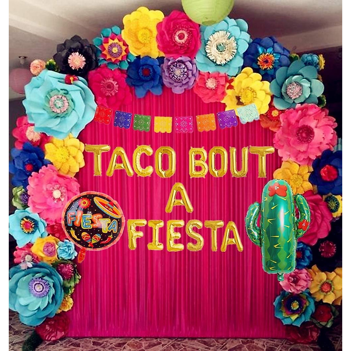 JeVenis Set of 10 Taco Bout a Fiesta Balloons Taco Bout a Party Decoration Fiesta Banner Cactus Baby Shower Decor Fiesta Baby Shower Decorations