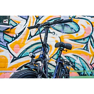 EMOJO RAM SS Street 750W Folding Electric Road Bike for Adults 20 Inch Fat Tire Outdoor E Bike with 48V 10Ah Lithium Battery 20MPH 30 Miles Pedal Assist E Bicycle 7 Speed and LCD Display (Black)