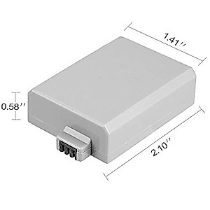 LP-E5 Battery Pack, 2-Pack E5 Battery Compatible with EOS Rebel XS, Rebel T1i, Rebel XSi,1000D, 500D, 450D, Kiss X3, Kiss X2, Kiss F Digital Camera.