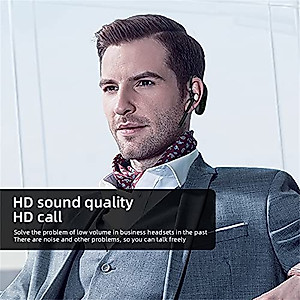 Kmonabie Bluetooth Headset with Microphone, Single Digital Display Wireless Bluetooth Headset 5.0 Wireless Car Driving Earbuds Ipx5 Waterproof Earphone