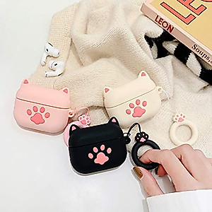 AKXOMY Airpods Pro Case Cute 3D Funny Cartoon Pink Paw Character Silicone Airpods Pro Cover,Kawaii Fun Lovely Design Skin,Cases for Girls Kids Teens Boys Airpods Pro (Pink Paw)